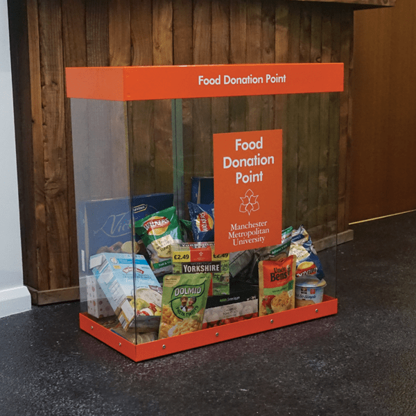 Transparent Food Donation Bin - Available in 2 Sizes - RecyclingBins