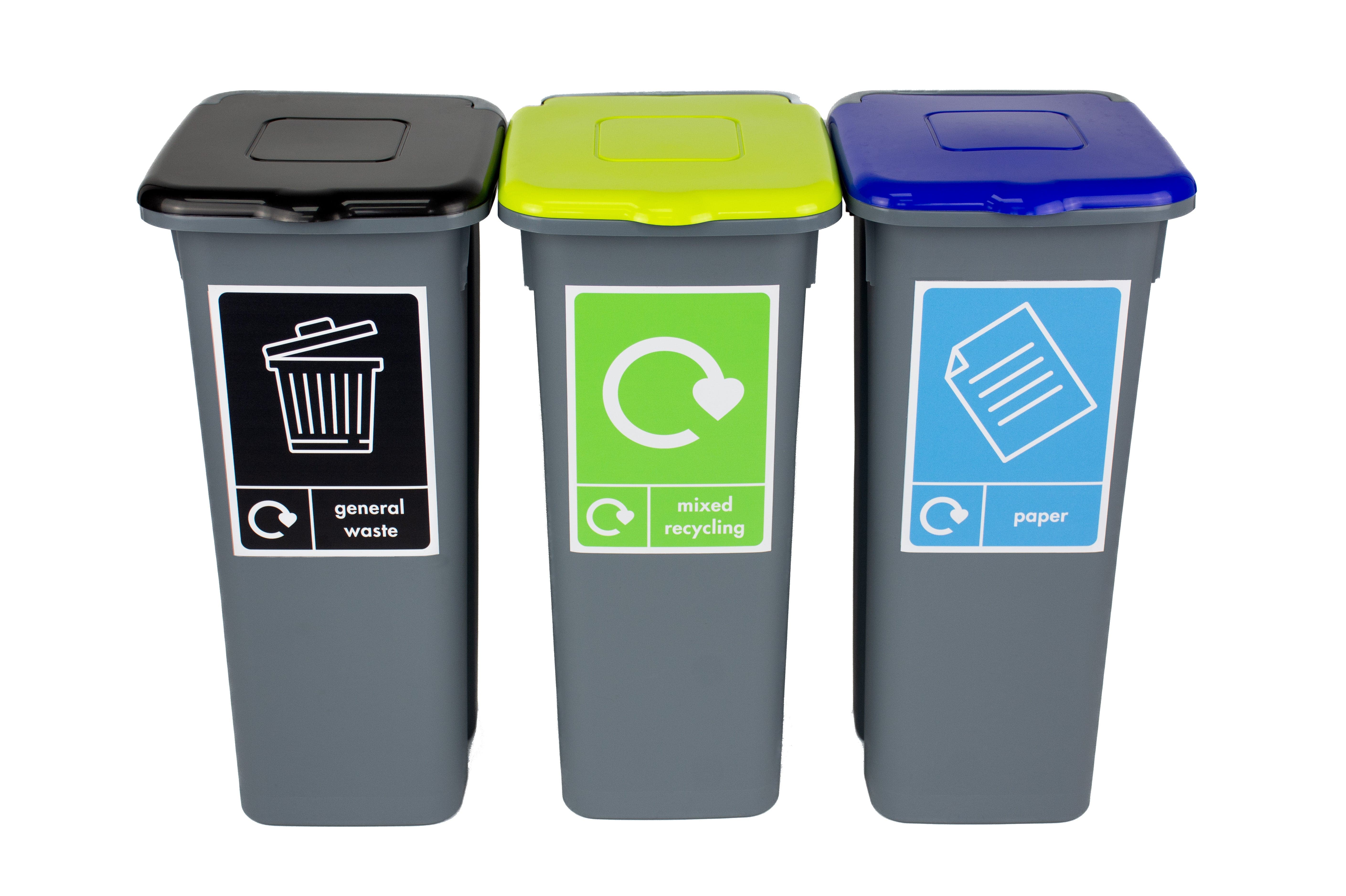 Freestanding Recycling Bins with Lift up Lid - Available in 3 Size ...
