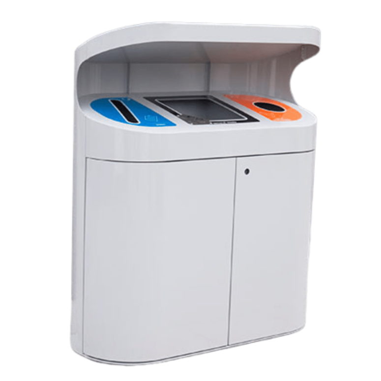Torpedo Triple External Recycling Bin with Hood - 162 Litres
