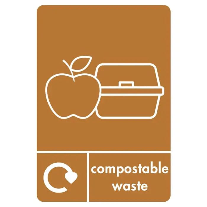 A5 Compostable Waste Sticker | Fast Delivery As Standard