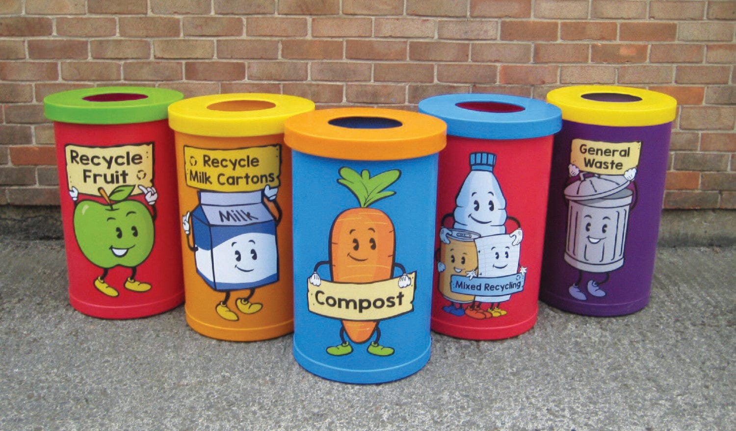 Popular Character Recycling Bins - 70 Litre