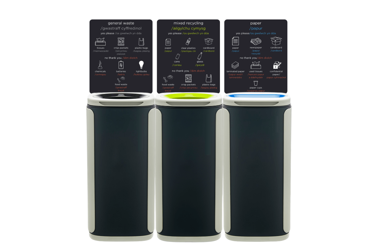 Bilingual Recycling Bin | Suitable for Welsh Regulation